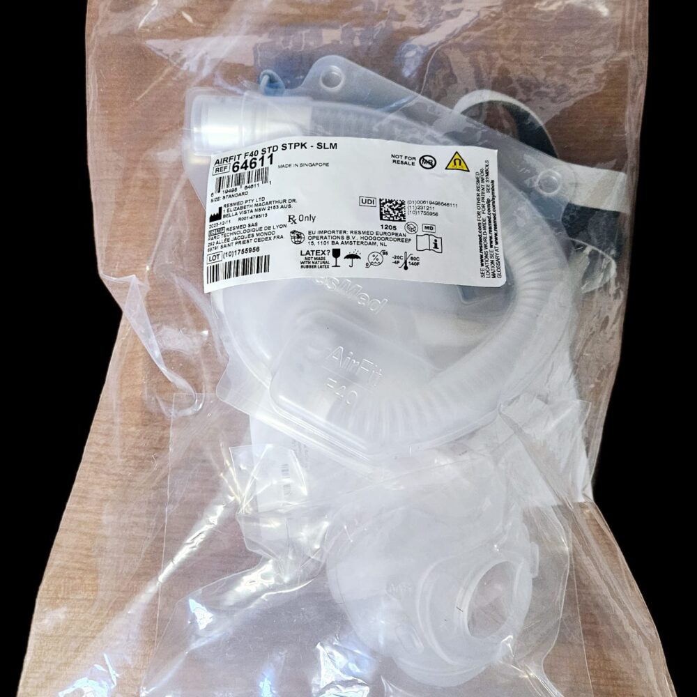 New ResMed AirFit F40 Full Face CPAP Mask with Headgear Complete Mask ...